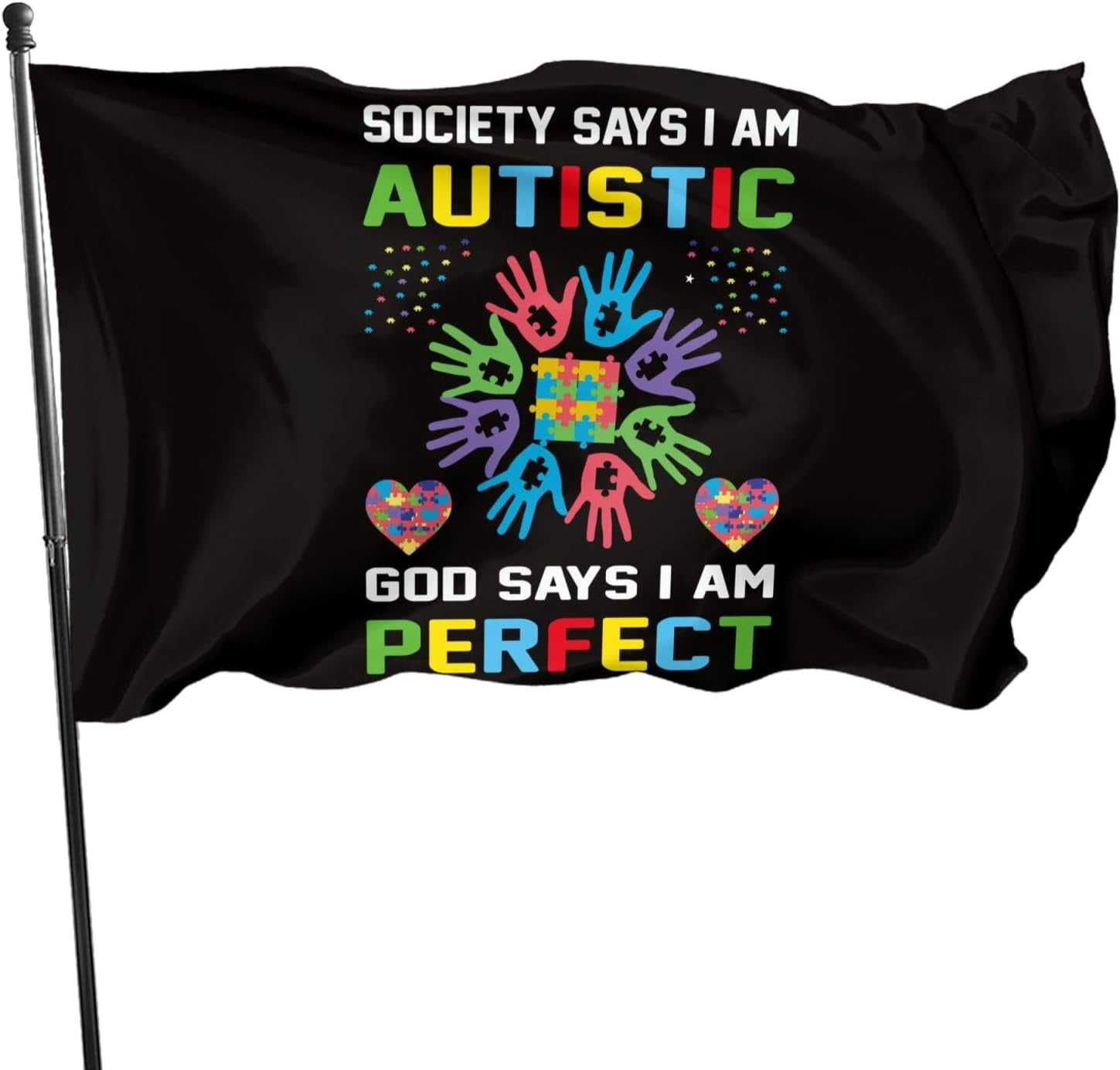 Autism Awareness Flag 3x5 ft Fade Proof Outdoor Indoor With Metal ...