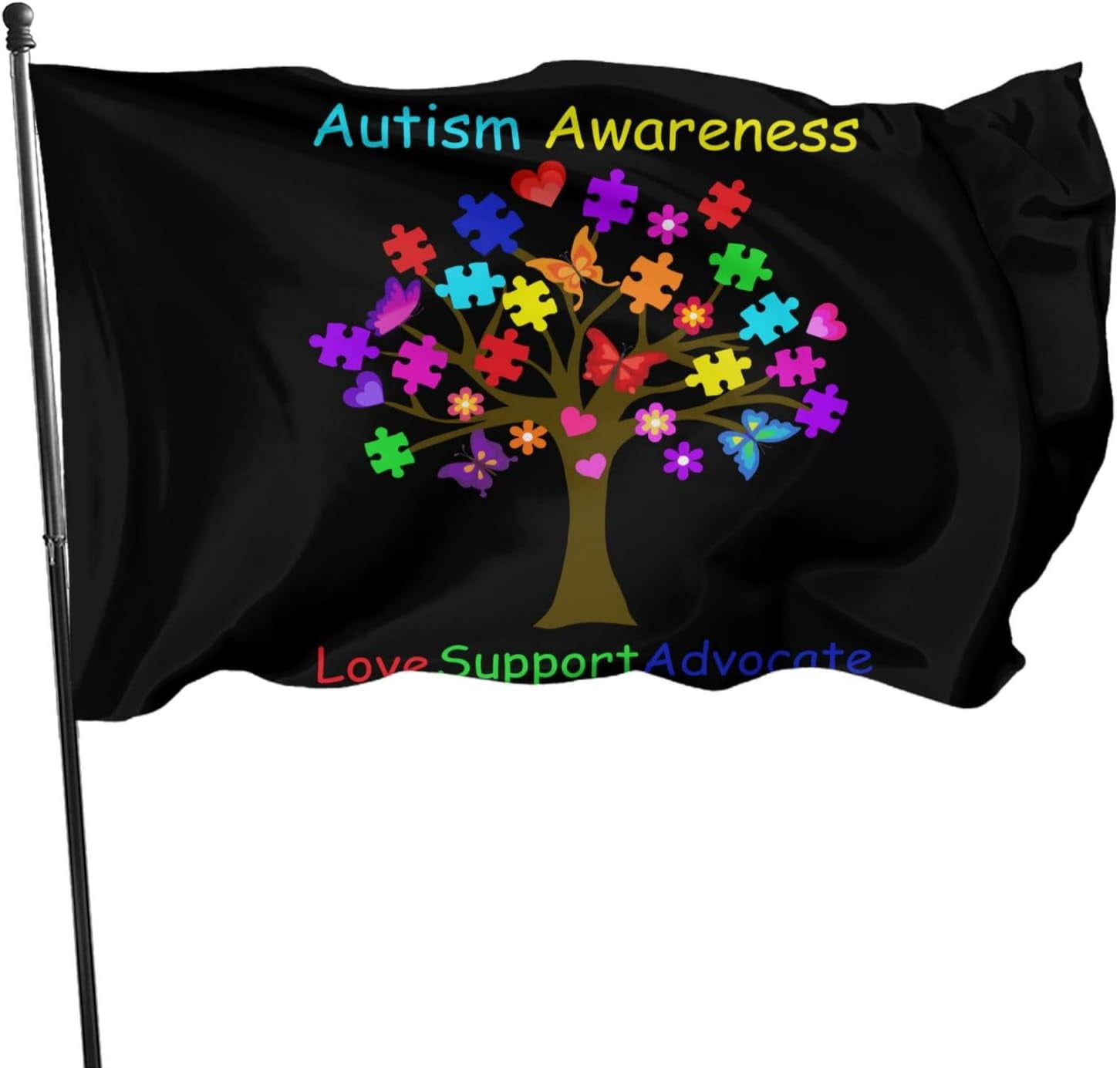 Autism Awareness Flag Outdoor Decoration Banner House Jigsaw Puzzles ...