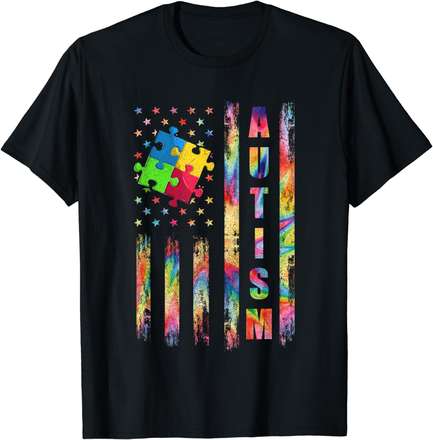 Autism Awareness Flag Shirts, American Flag Autism Dad Mom T-Shirt ...