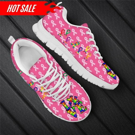 Autism Awareness Flats Shoes for Women Girls Breathable 2023 New ...