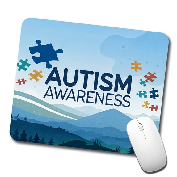 Autism Awareness Flying Puzzle Pieces Mouse Pad Low Profile Gaming Mat ...