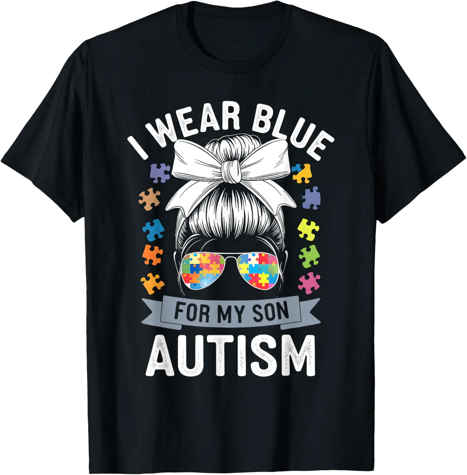 Autism Awareness For My Son Autism Awareness Outfit T-Shirt Unisex Full ...