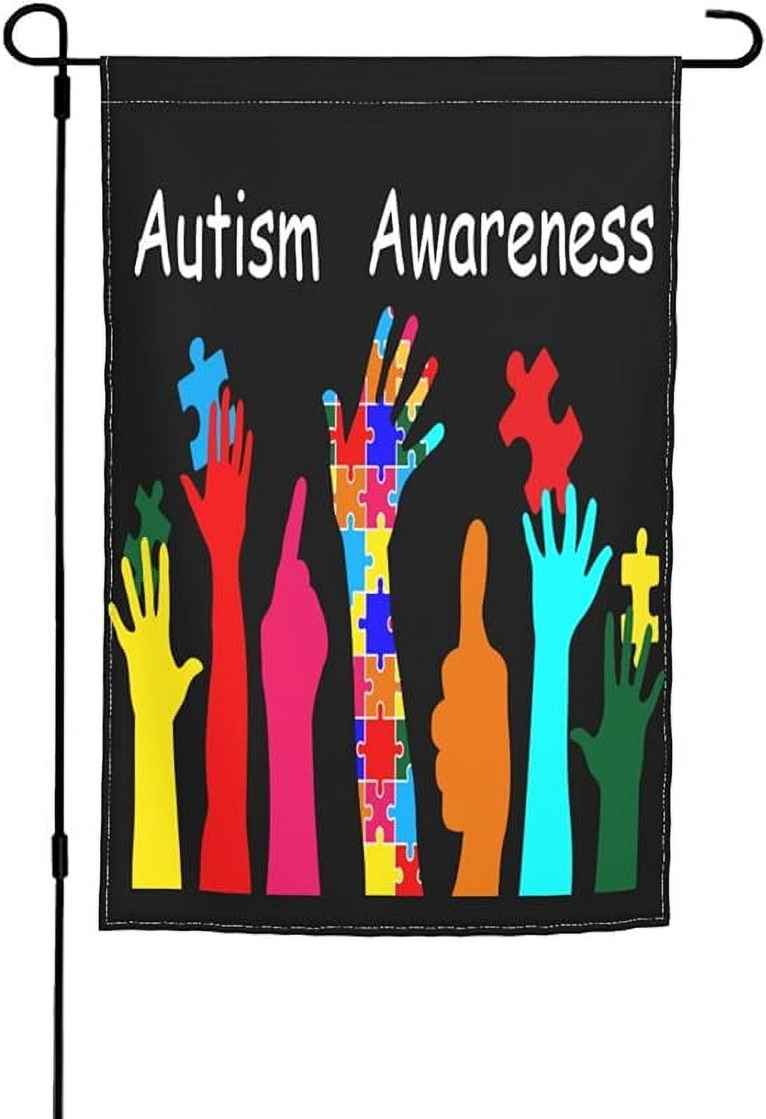 Autism Awareness Garden Flag Outdoor 12 X 18 Inch Gifts Floral Mini ...