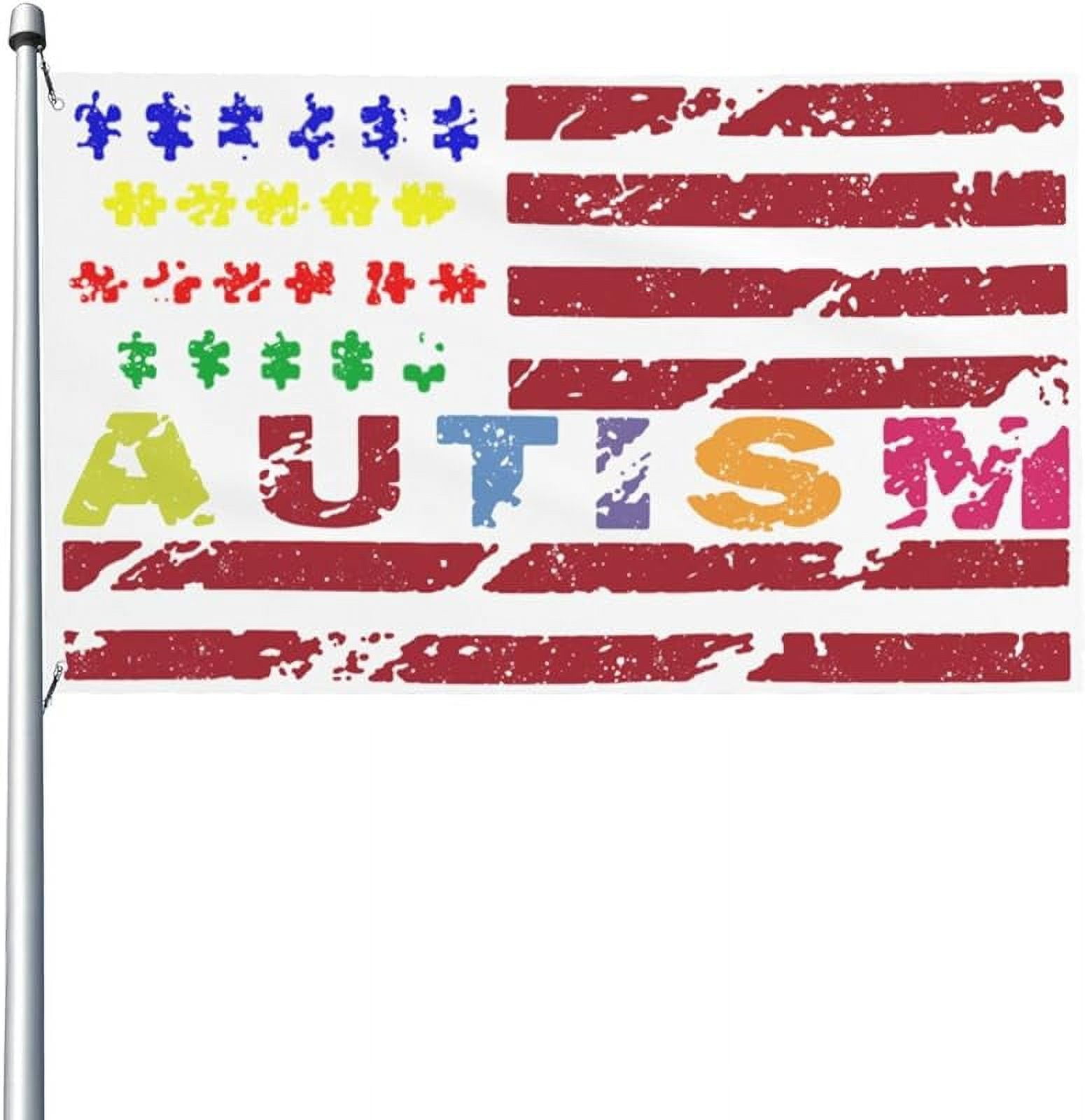 Autism Awareness Garden Yard Flag 3x5ft Banner Indoors Outdoors Perfect ...