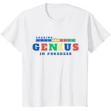 Autism Awareness Genius In Progress For Autistic T-Shirt Gift for Men ...