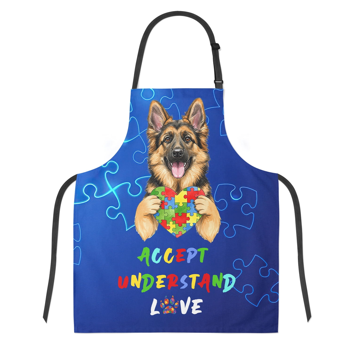 Autism Awareness German Shepherd Accept Understand Love Apron Alsatian ...