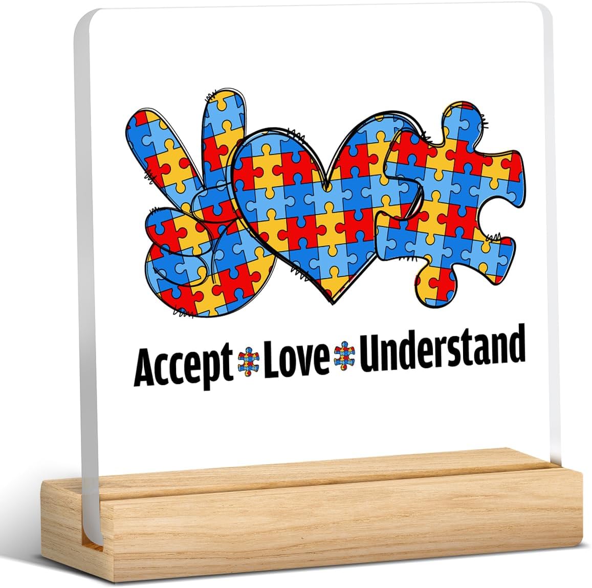 Autism Awareness Gifts - Autism Awareness Decor Accept Love Understand ...
