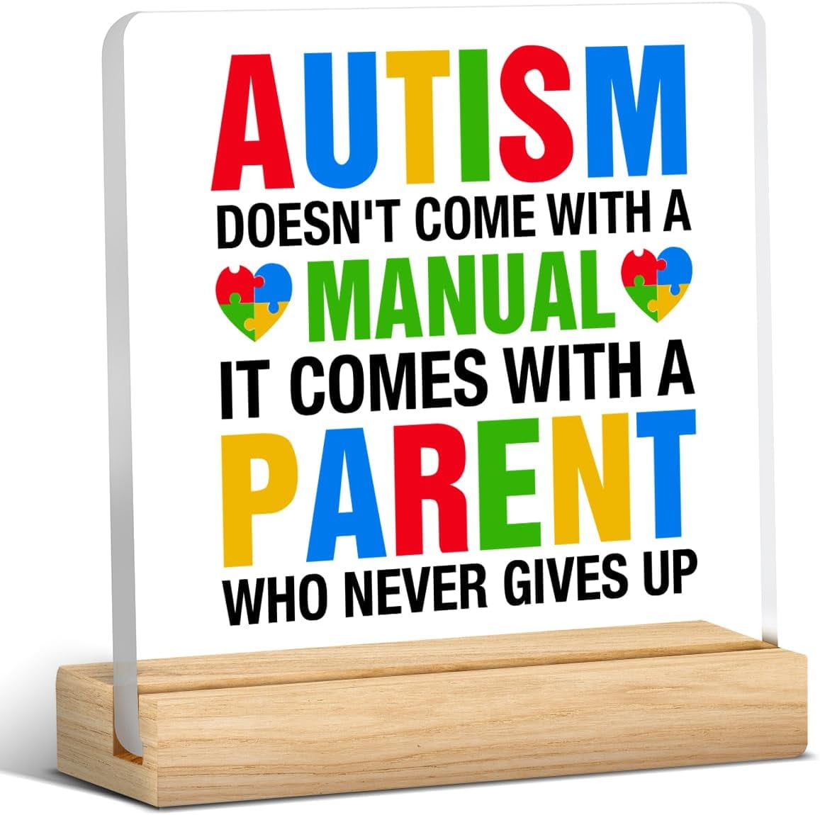 Autism Awareness Gifts - Autism Awareness Desk Decor Autism Doesn't ...