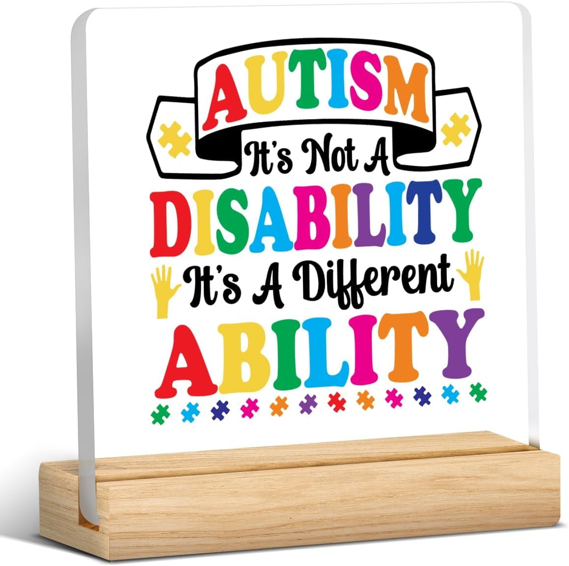 Autism Awareness Gifts - Autism Awareness Desk Decor Autism It's Not a ...