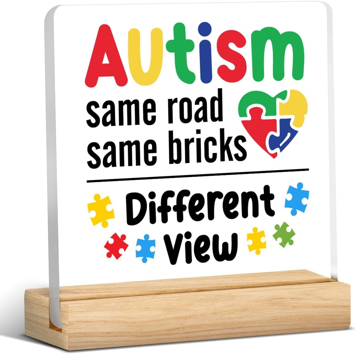 Autism Awareness Gifts - Autism Awareness Desk Decor Autism Same Road ...