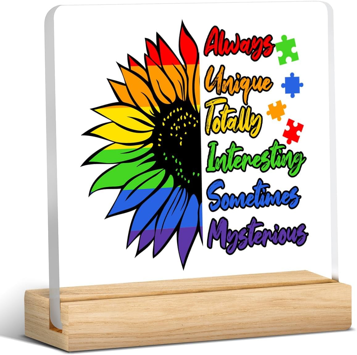 Autism Awareness Gifts - Motivational Signs for Desk - Autism Awareness ...