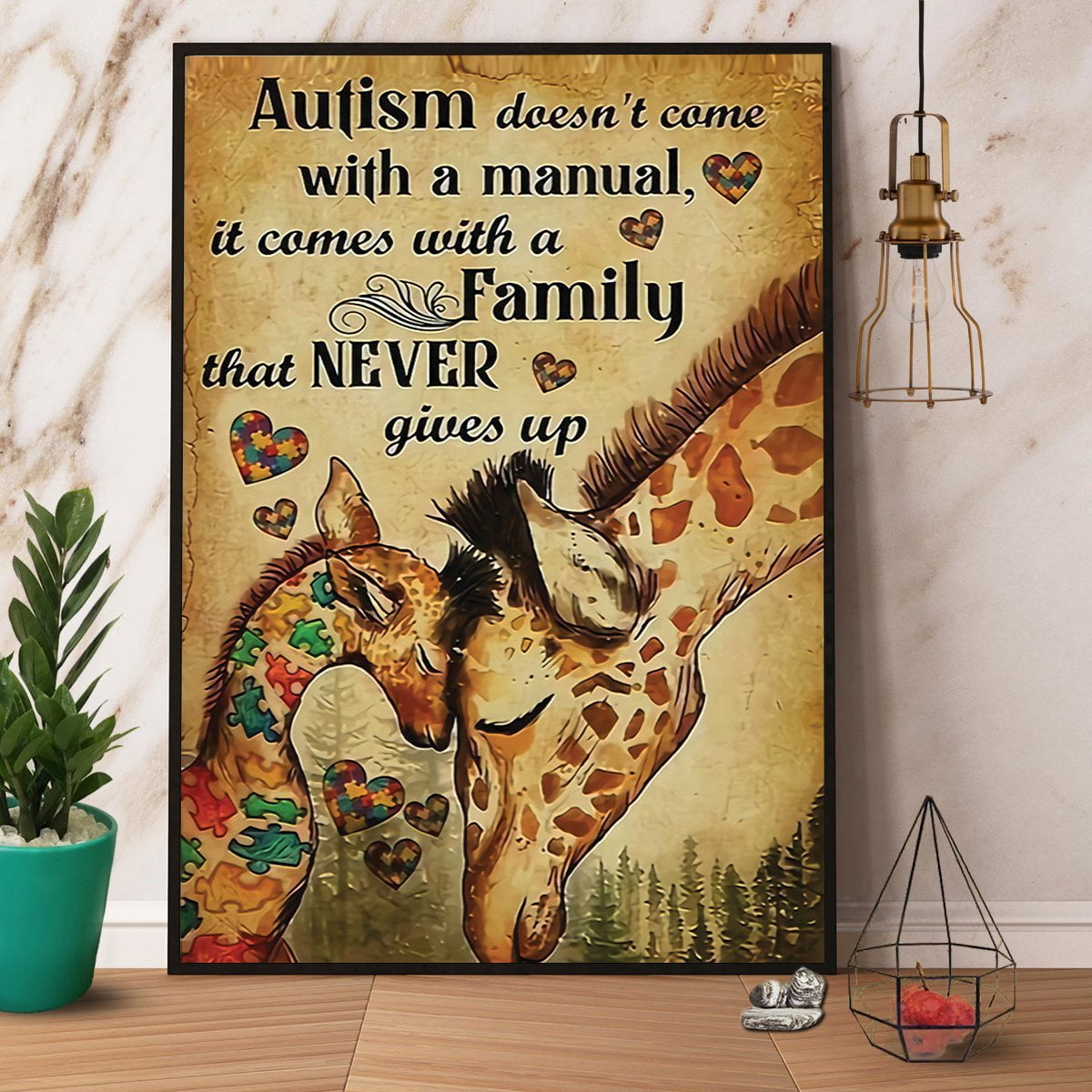 Autism Awareness Giraffe Autism Doesn'T Come With A Manual Paper Poster ...