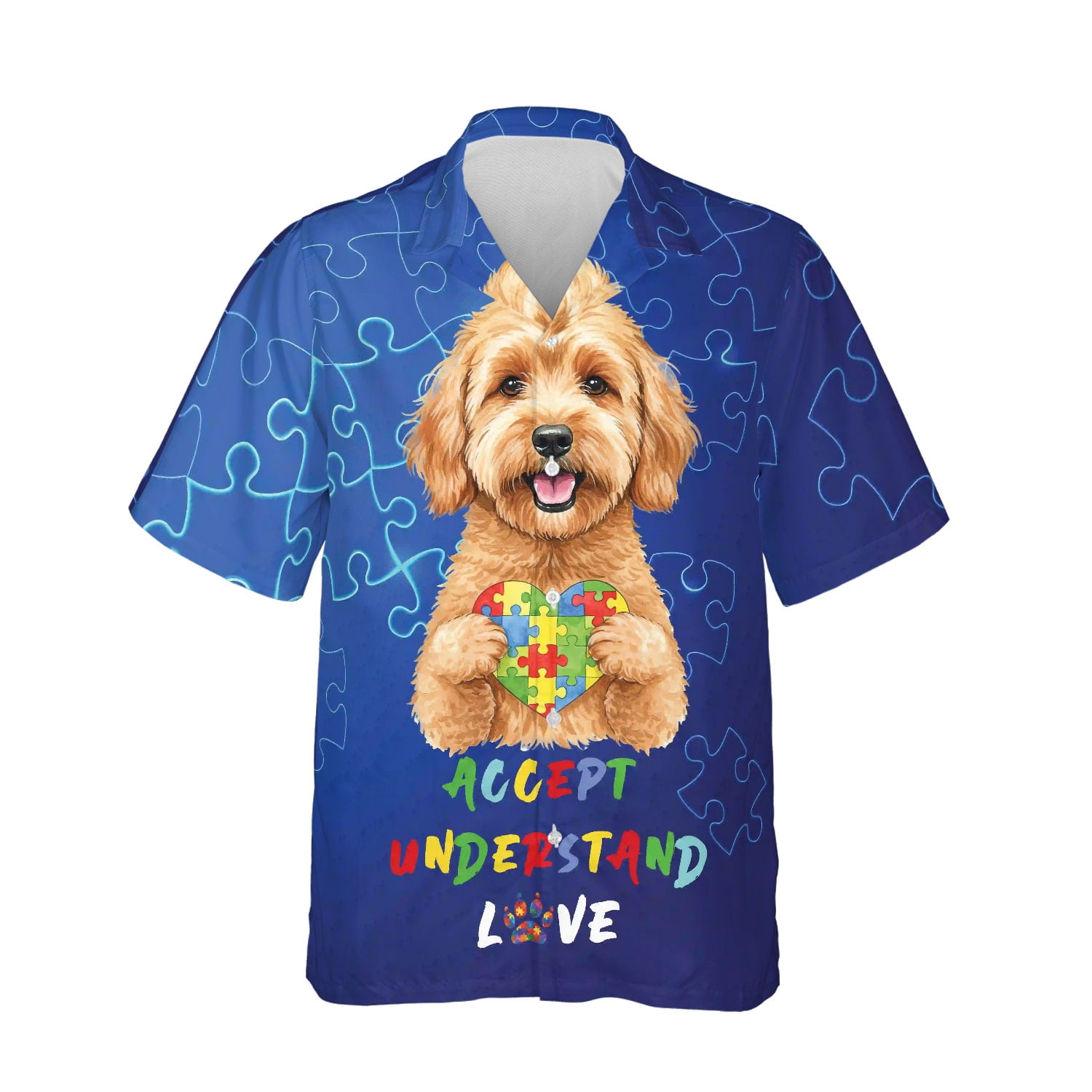 Autism Awareness Goldendoodle Accept Understand Love Hawaiian Shirt ...