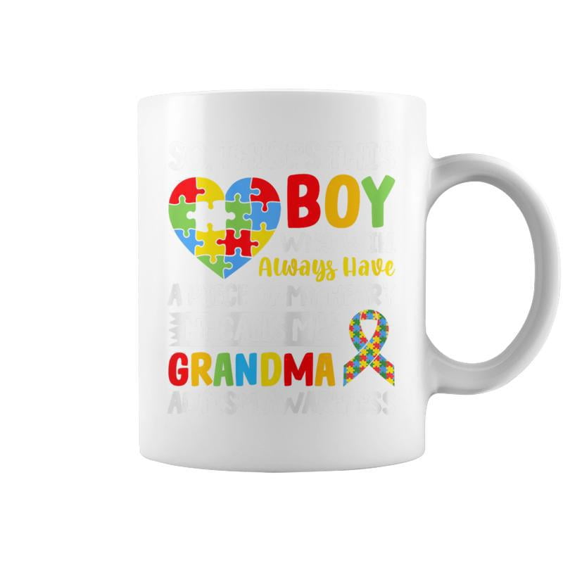 Autism Awareness Grandma Autistic Heart Proud Autism Grandma Coffee ...