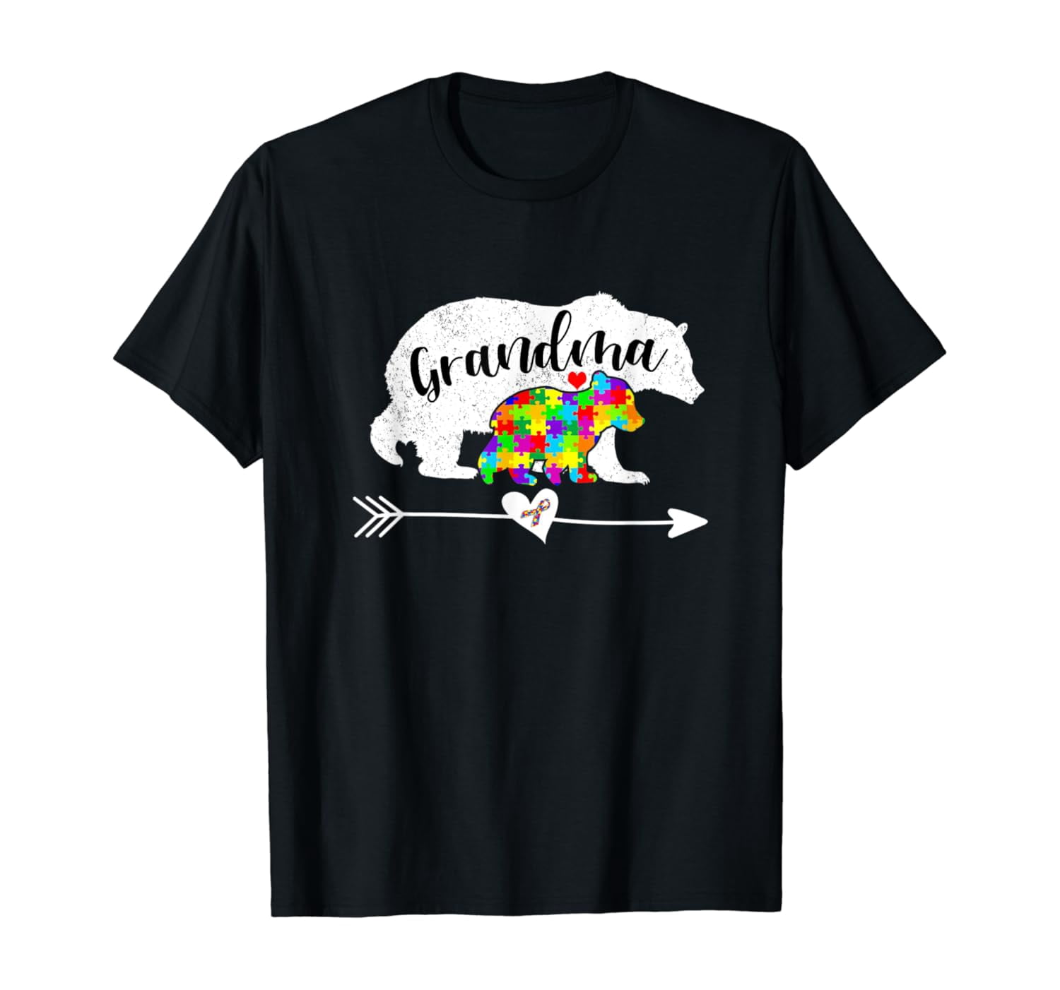 Autism Awareness Grandma Bear Support Autistic Shirt BLACK Unisex S-5XL ...