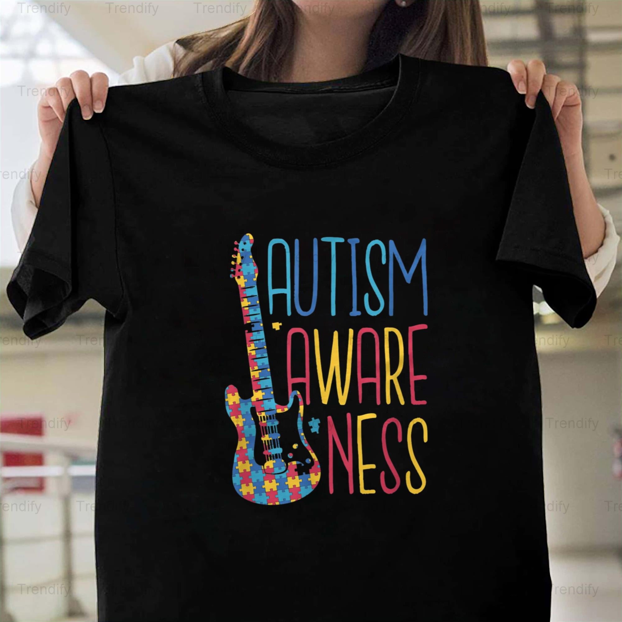 Autism Awareness Guitar Symbols Music Lover Neurodiversity H41702 T ...