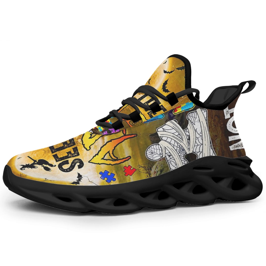 Autism Awareness Halloween Shoes Trail Running Shoe Non-Slip Breathable ...