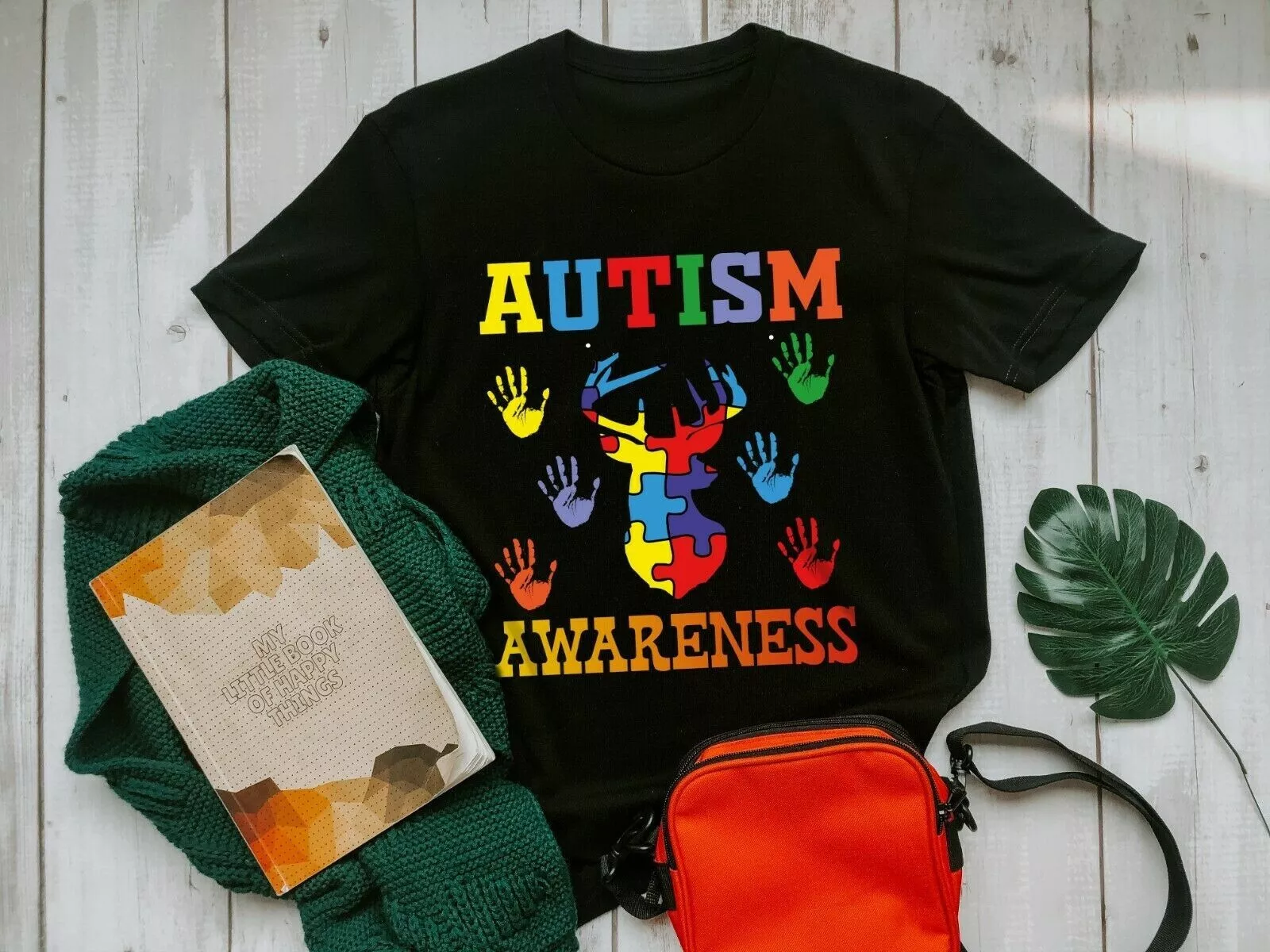 Autism Awareness Hand Print Deer Autism Gift Shirt - Walmart.com