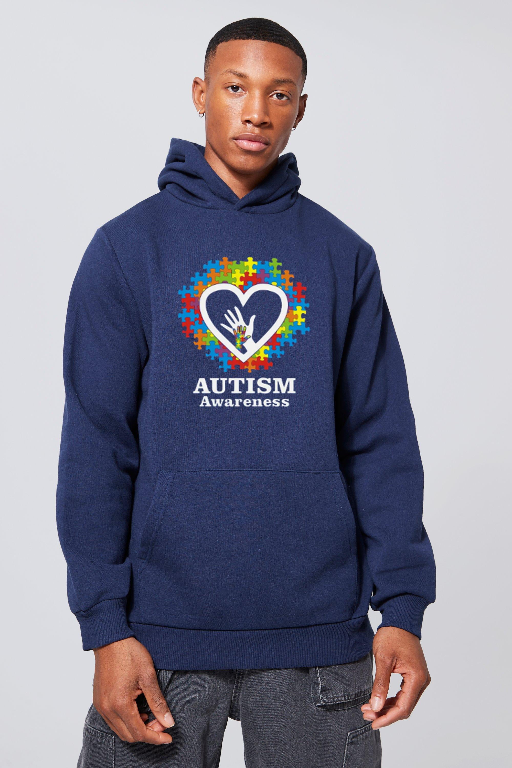 Autism Awareness Heart Puzzle Design T-Shirt, Sweatshirt, Hoodie – Love and Acceptance, for men ...