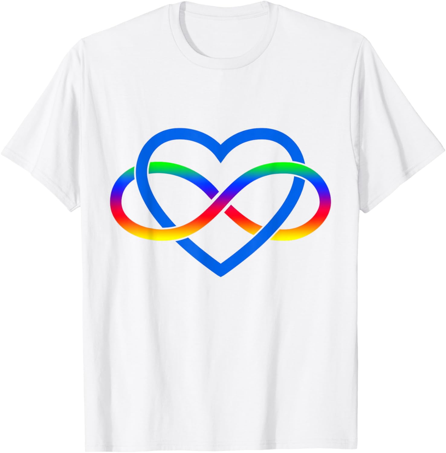 Autism Awareness Heart Rainbow Infinity Autism Infinity T-Shirt ...