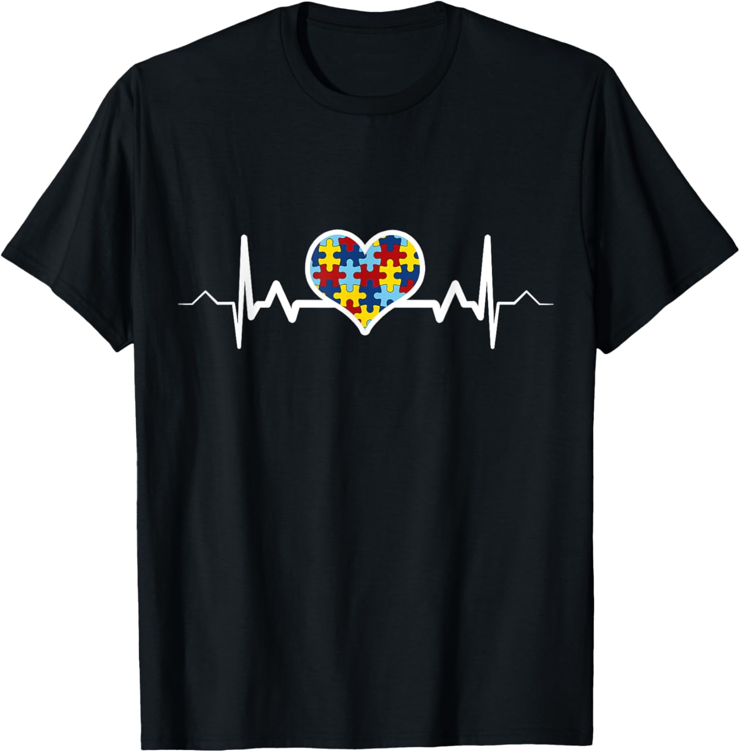 Autism Awareness - Heartbeat Puzzle Autistic Pride Mom Gift T-Shirt ...