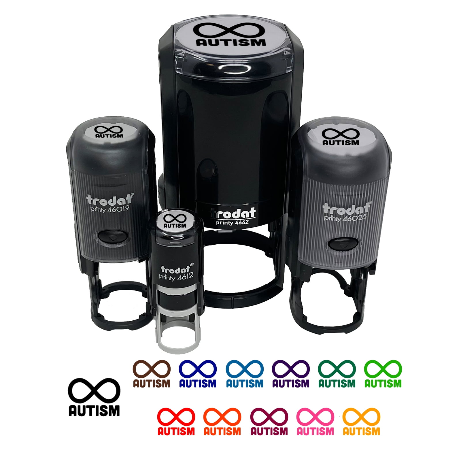 Autism Awareness Infinity Symbol Self-Inking Rubber Stamp Ink Stamper ...