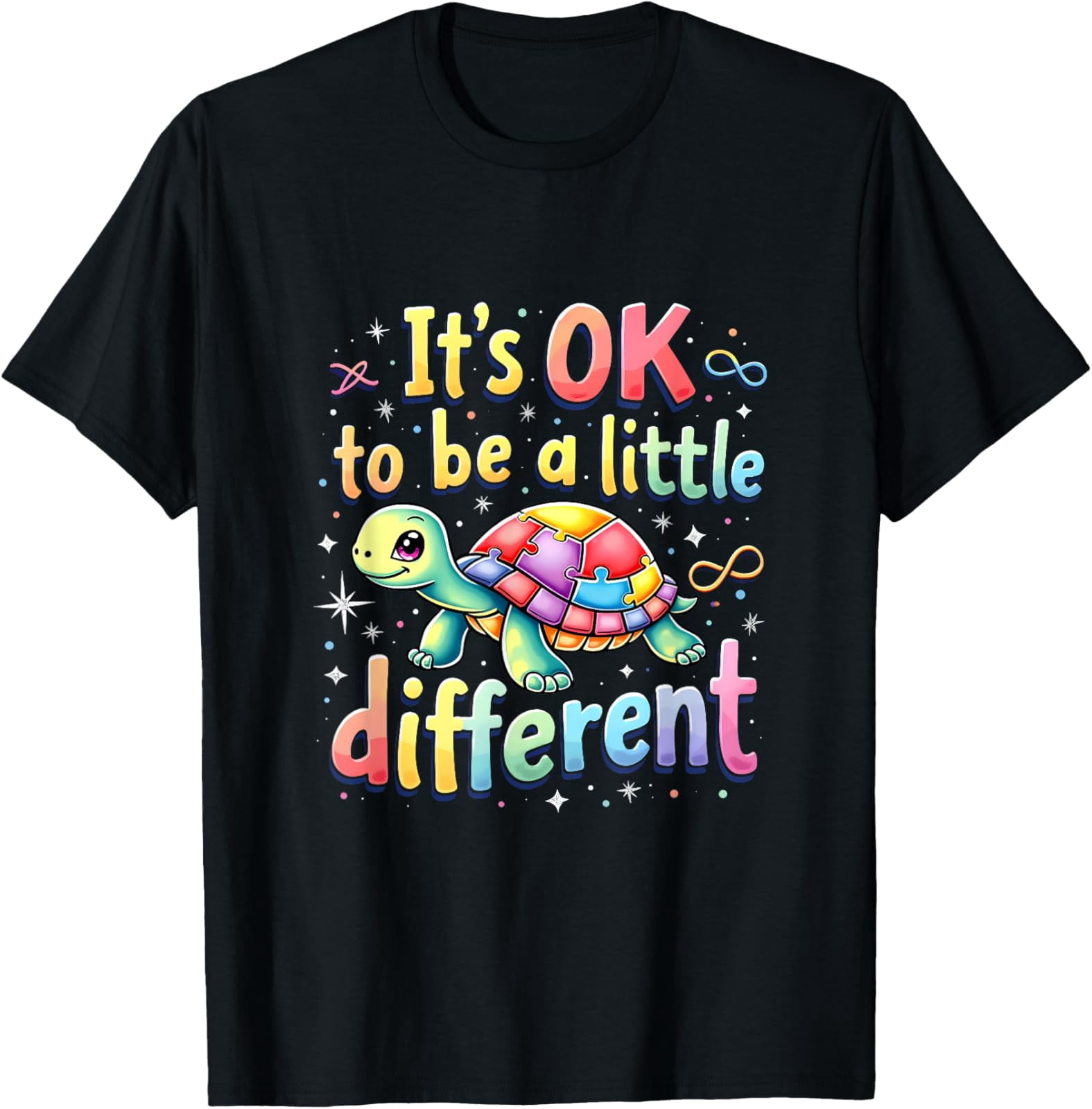 Autism Awareness It'S Ok To Be A Little Different Turtle T-Shirt All ...