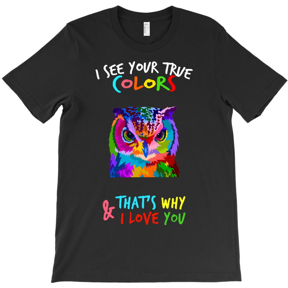 Autism Awareness It's Ok To Be Different, Colorful Owl Graphic Tee ...