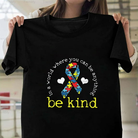 Autism Awareness Kindness Ribbon Heart Neurodiversity Support H12816 T ...