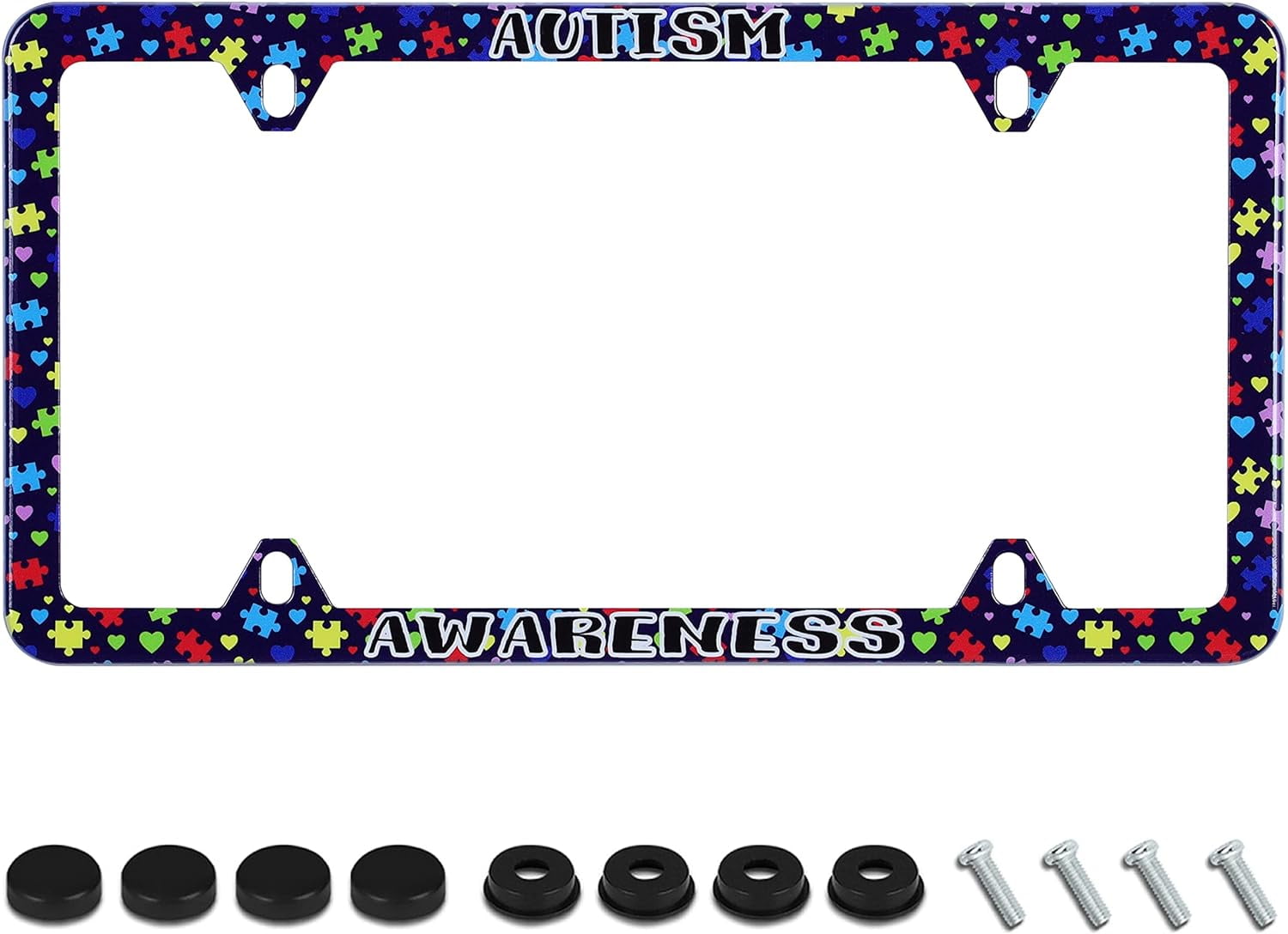 Autism Awareness License Plate Frame Autism License Plate Holder ...