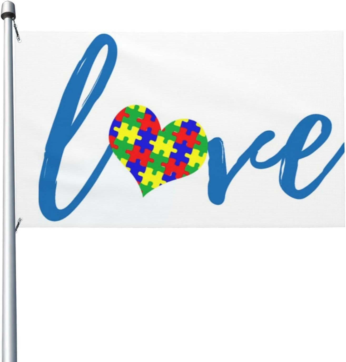 Autism Awareness Love Flags Outdoor Double Sided Flag Autism Flag Decor ...