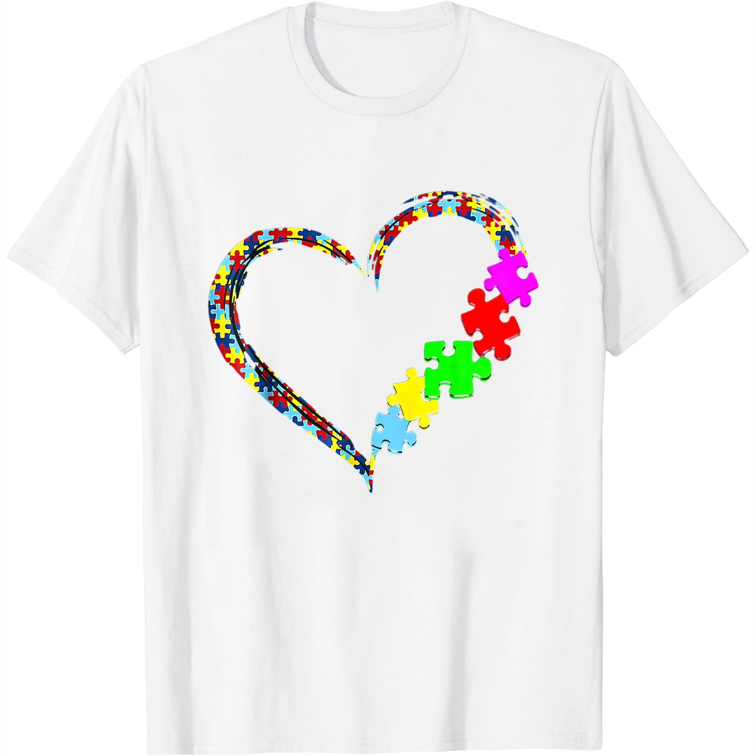 Autism Awareness Love Heart Puzzle Piece Gift Women T-Shirt White Large ... Autism Awareness Love Heart Puzzle Piece Gift Women T-Shirt White Large ...