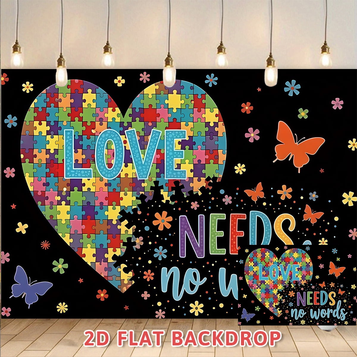 Autism Awareness Love Puzzle Backdrop, Suitable For Charity Event ...