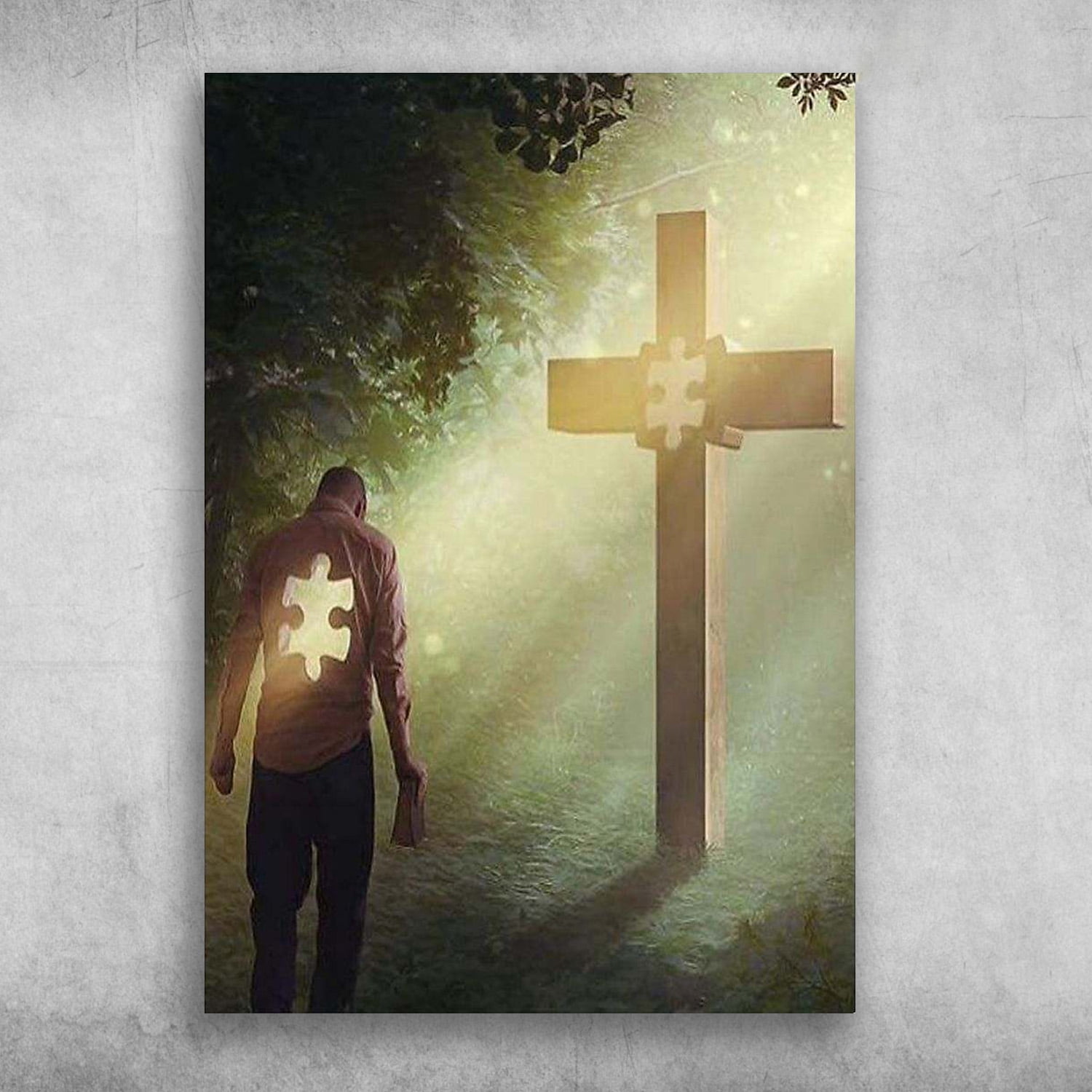 Autism Awareness - Man And Cross, Autism Man, People With Autism 16 x ...