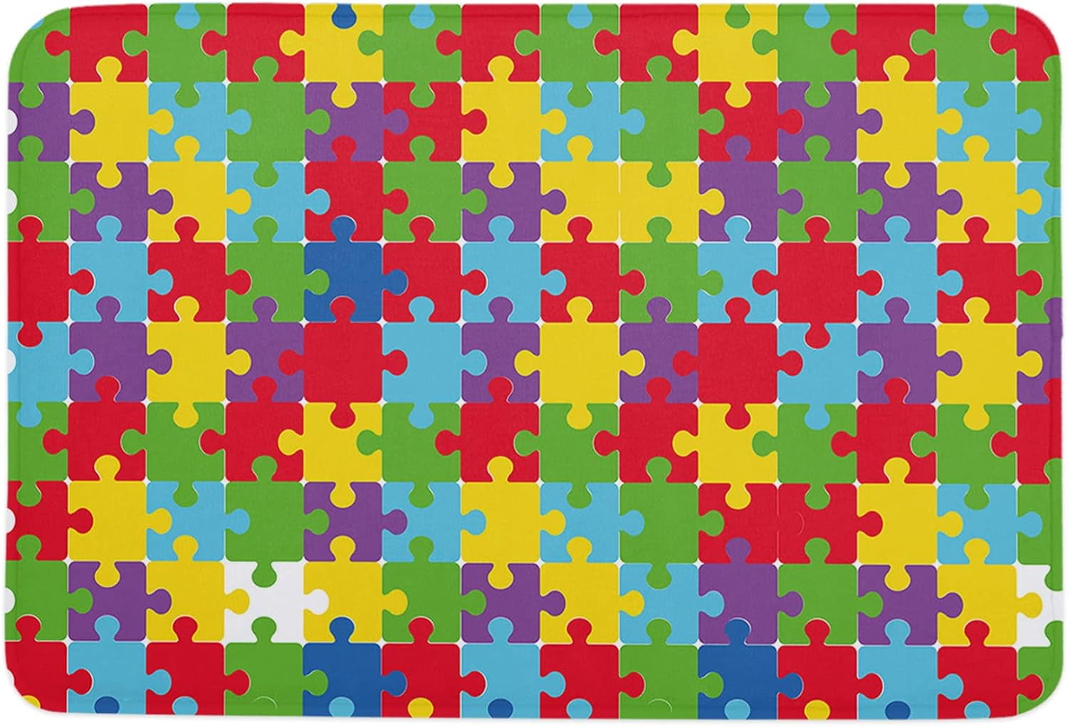 Autism Awareness Memory Foam Doormat, Anti-Skid Absorbent Indoor Door ...