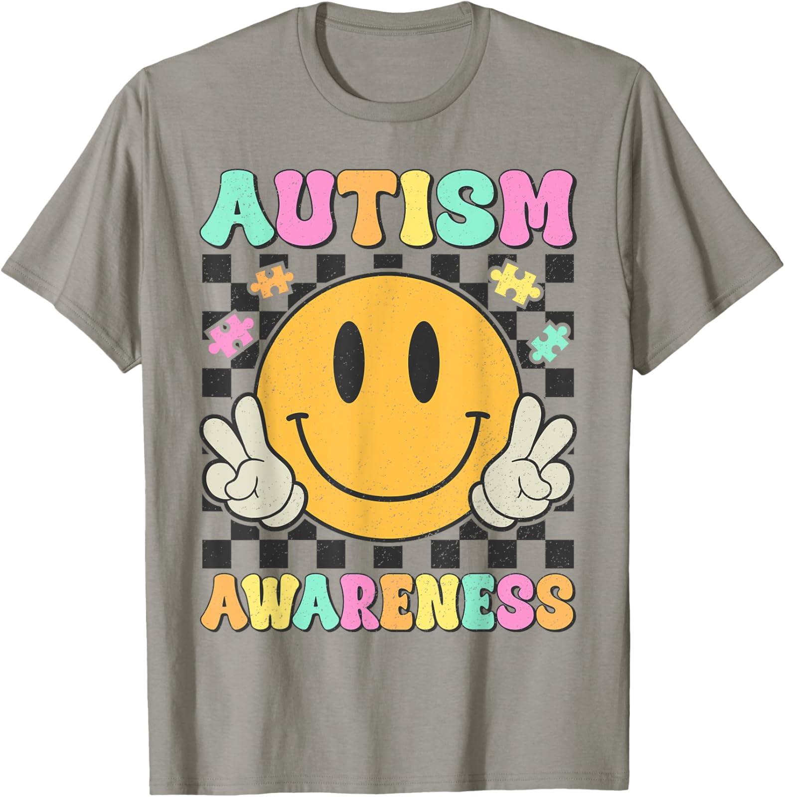 Autism Awareness Men Women Smile Face Autistic Autism T-Shirt - Walmart.com