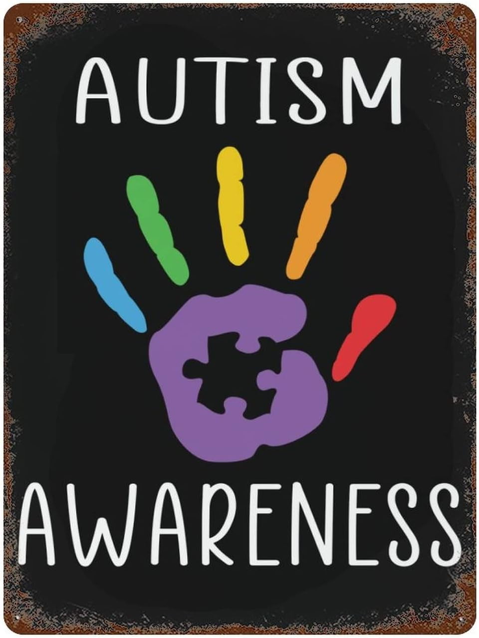 Autism Awareness Metal Sign Autism Awareness Metal Tin Sign Vintage ...