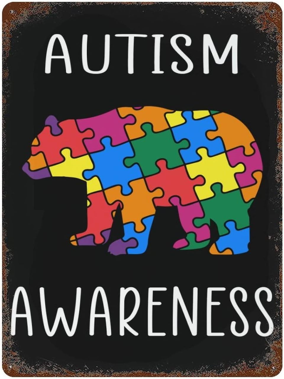 Autism Awareness Metal Sign Autism Son Child Daughter Metal Tin Sign ...