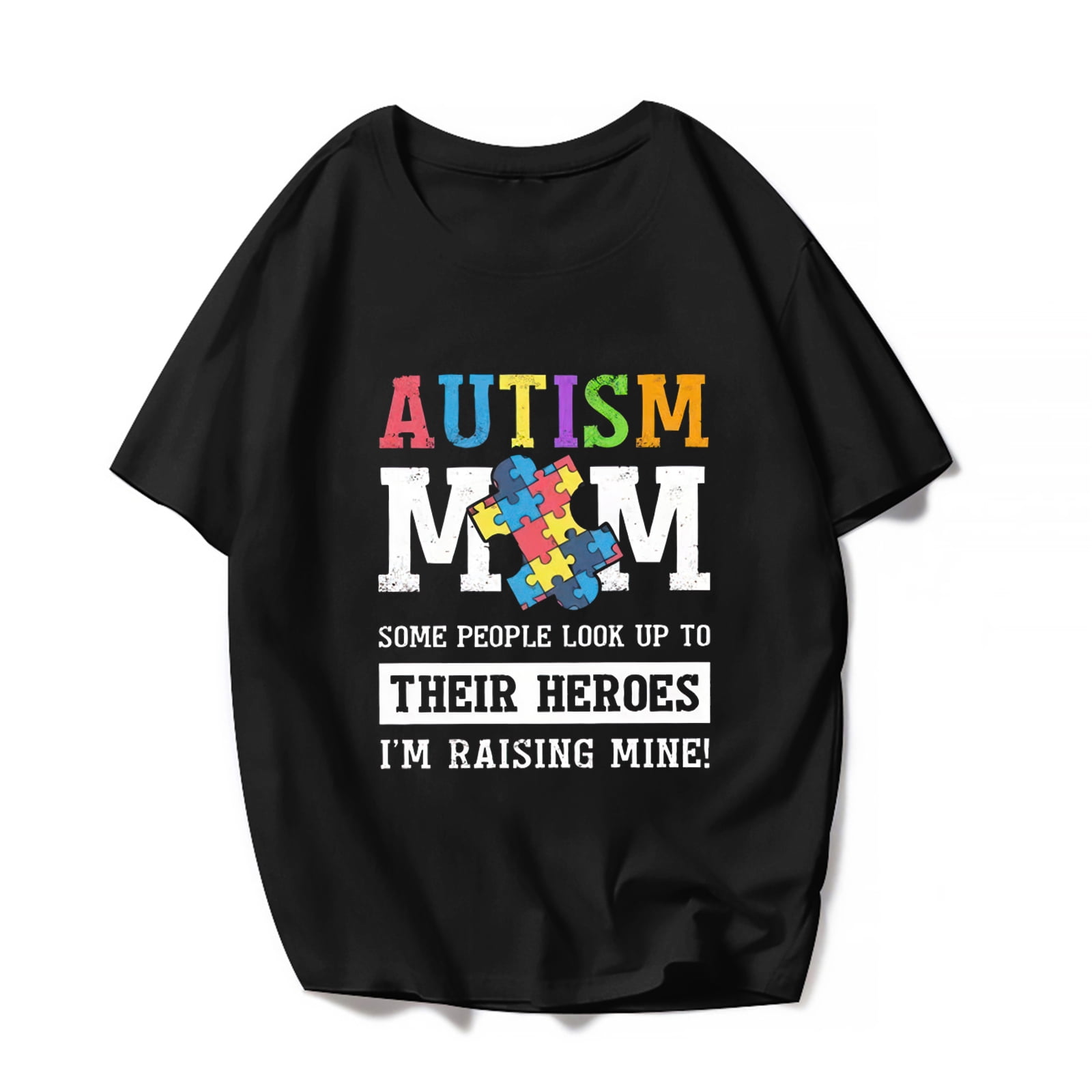 Autism Awareness Mom Shirt Autism Mom Mother Gifts Letter Print Tee ...