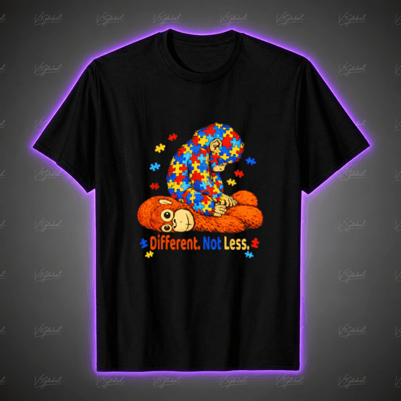 Autism Awareness Monkey Puzzle Different Not Less T-Shirt, for men ...