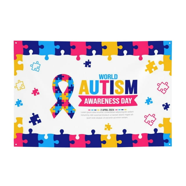 Autism Awareness Month Backdrop Banner Holiday Decoration Photo Booth ...