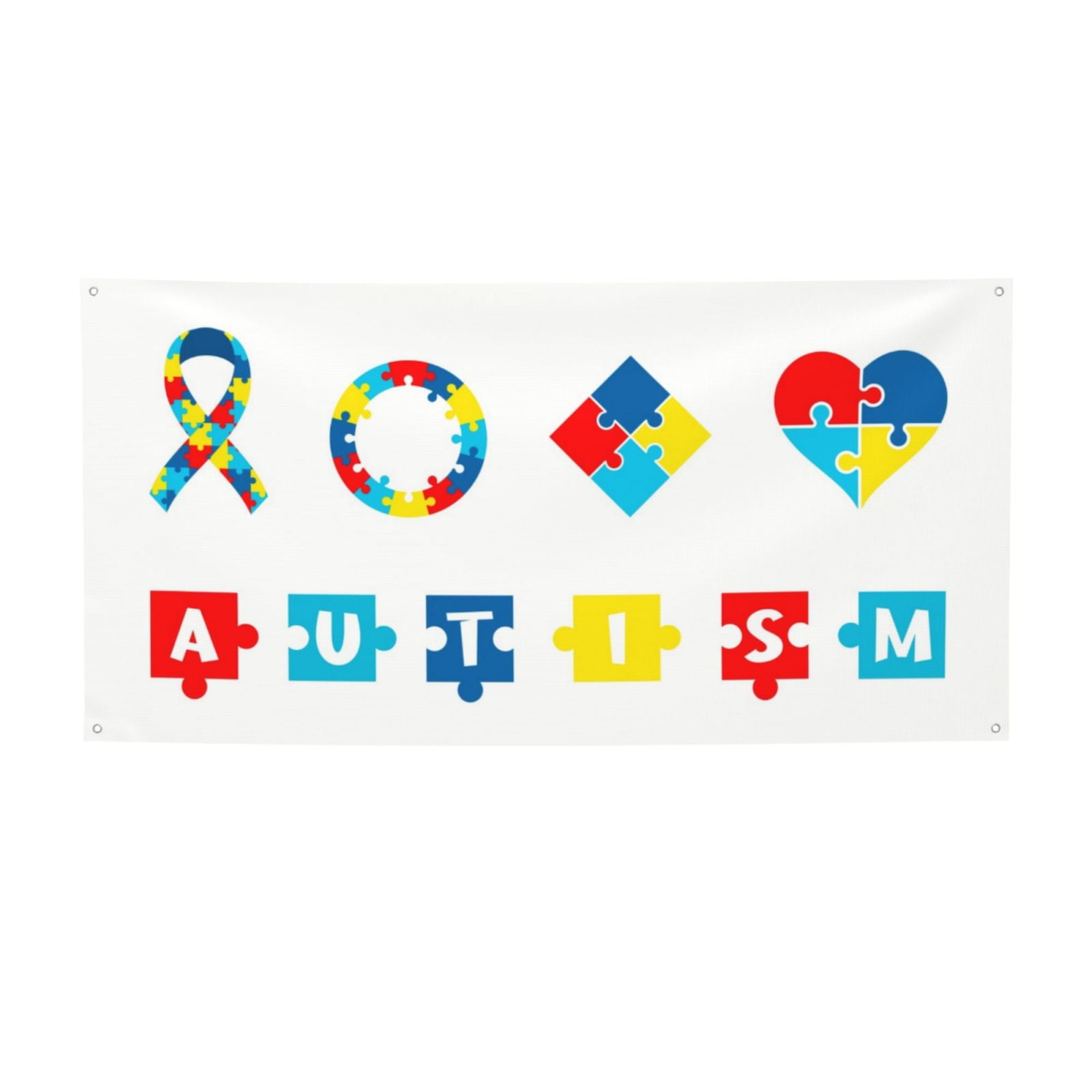 Autism Awareness Month Banner Backdrop Porch Sign Small Holiday Banners ...