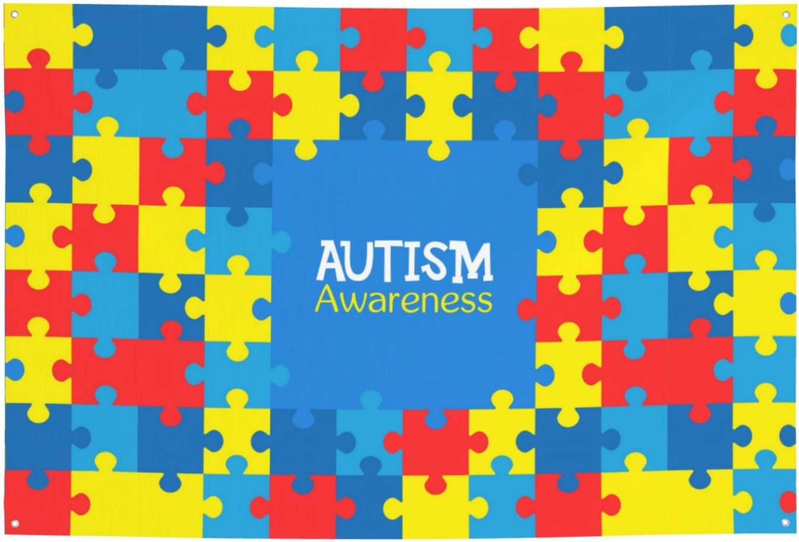 Autism Awareness Month Banner Party Backdrop Holiday Decorations ...