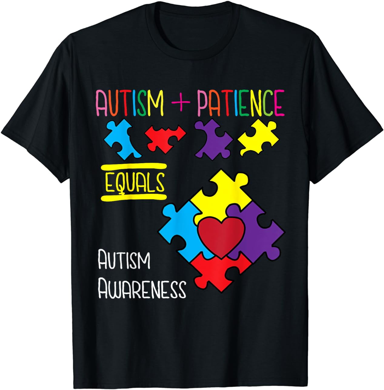 Autism Awareness Month Be Kind Spectrum Jigsaw Puzzle Kids T-Shirt ...