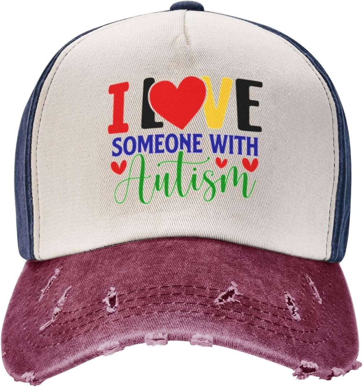 Autism Awareness Month Cap – I Love Someone With Autism Trucker Hat Red ...