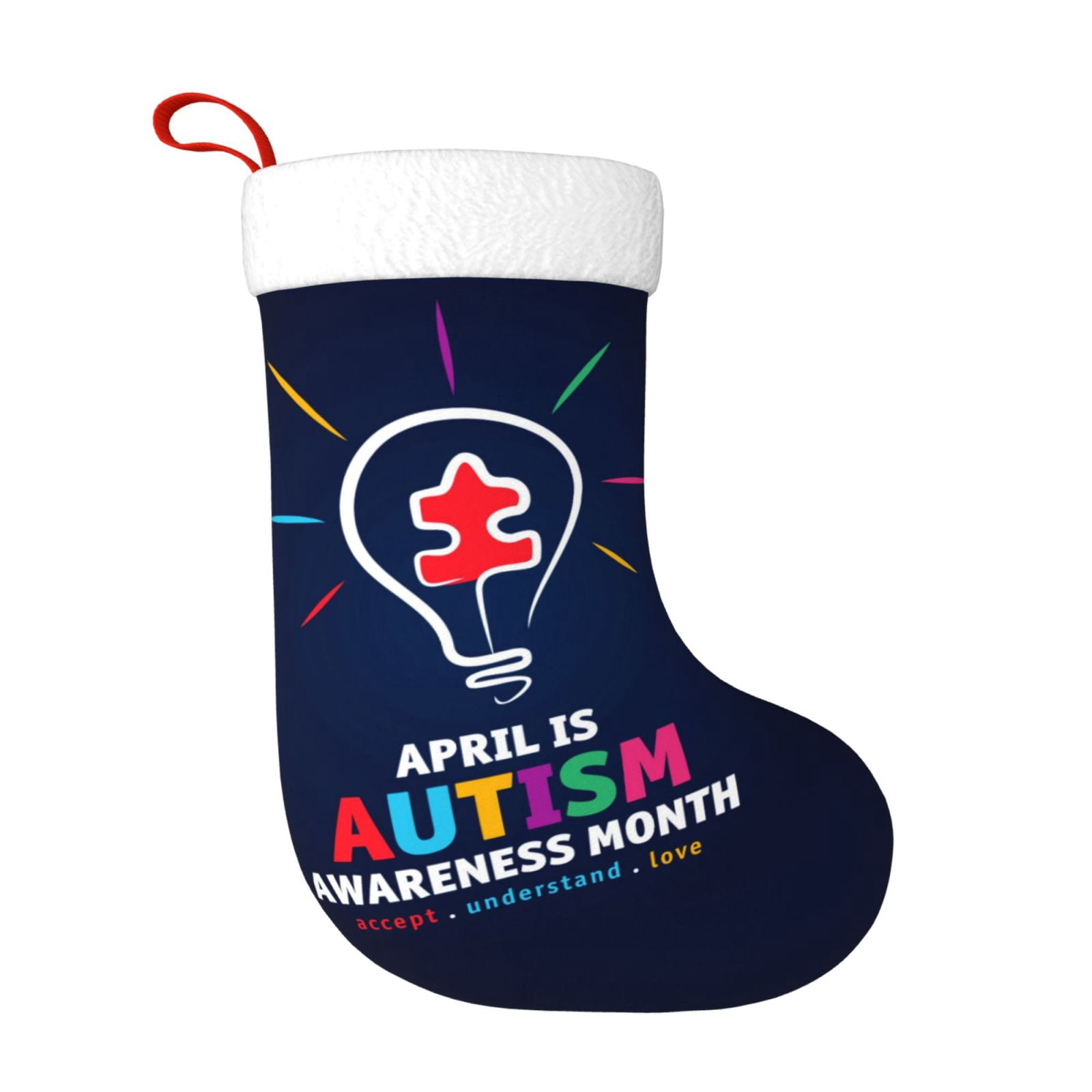 Autism Awareness Month Christmas Stockings Christmas Xmas Stockings ...