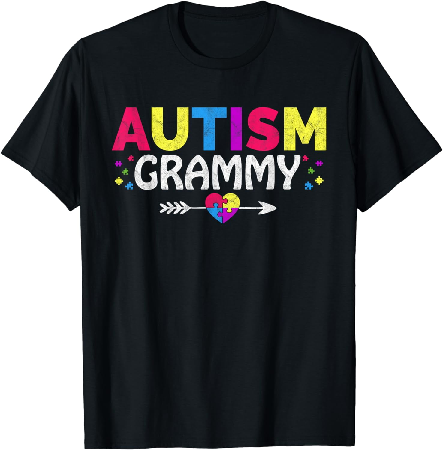 Autism Awareness Month Family Matching Cute Autism Grammy T-Shirt ...