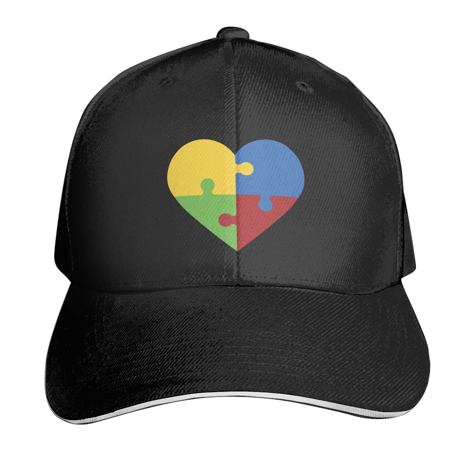 Autism Awareness Month Heart Pattern Baseball Cap Dad Hat Adjustable ...