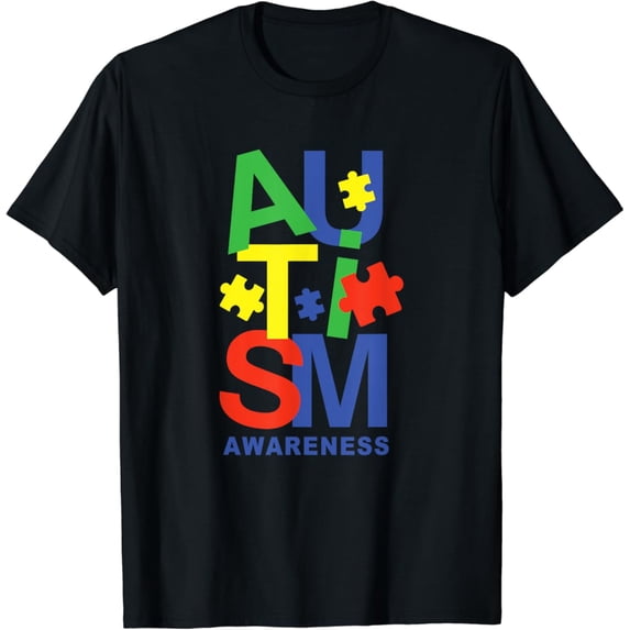 Autism Awareness Month Puzzle Piece T-Shirt Gift for Men Women Unisex ...