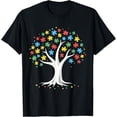 Autism Awareness Month Puzzle Piece Tree T-Shirt - Walmart.com